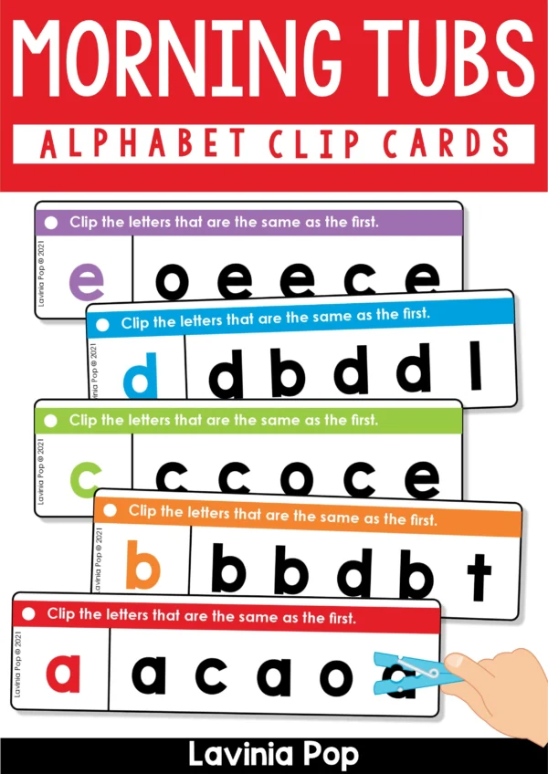 Letter Recognition Clip Cards