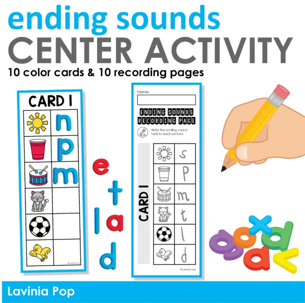 Ending Sounds Center Activity