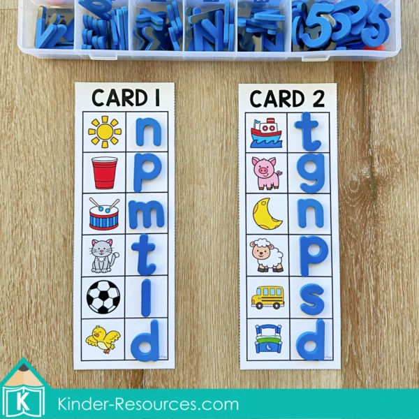 Ending Sounds Center Activity