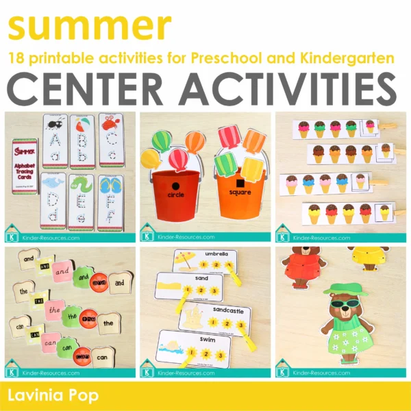 Summer Center Activities for Preschool | Morning Tubs