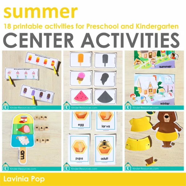 Summer Center Activities for Preschool | Morning Tubs