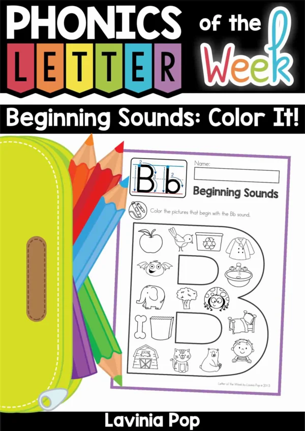 Beginning Sounds Color It! Alphabet Worksheets